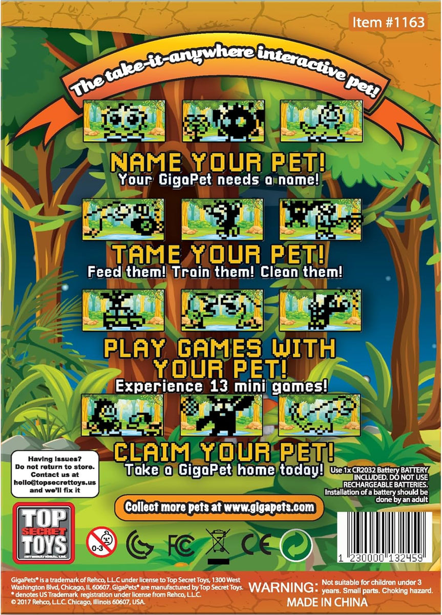 GigaPets Interactive Digital Pet - Cryptids: Mothman, Bigfoot & Nessie ...