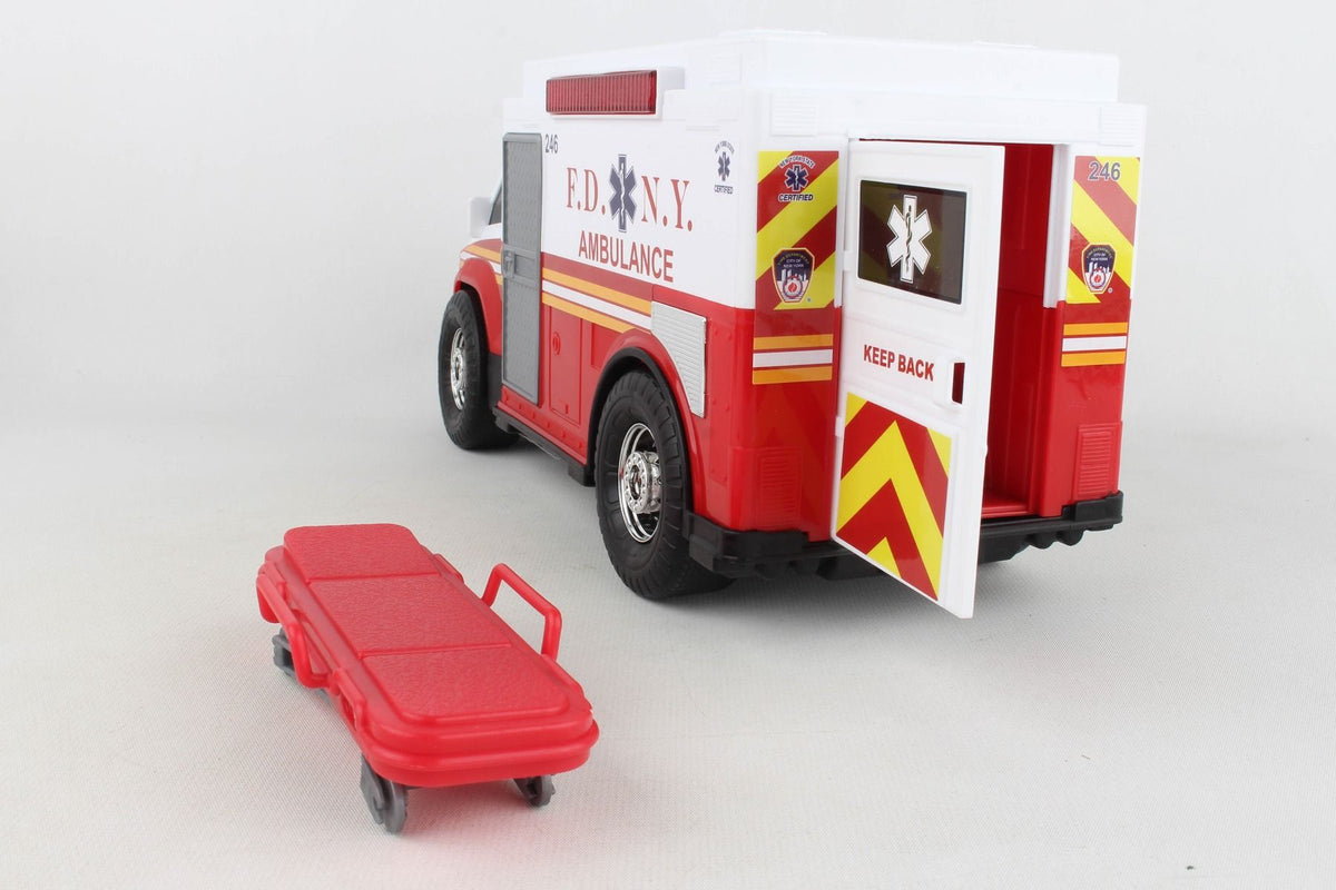 NY206007 FDNY Ambulance w/lights & sound by Daron Toys – Myriads Gifts