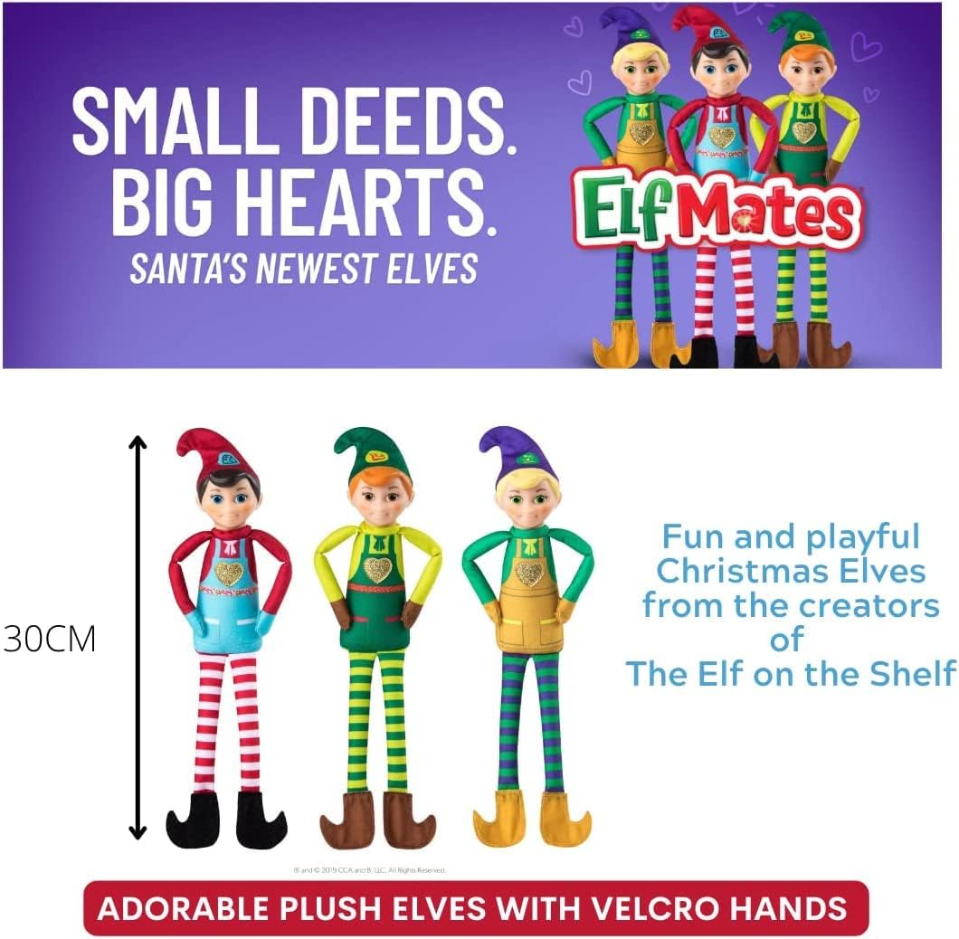 The Elf on the Shelf Elf Mates Three-Pack & Storybook, Chef, Toy Maker ...
